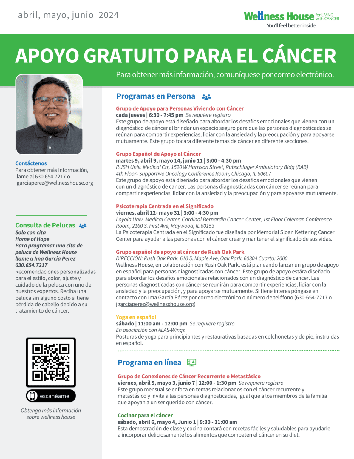 Program Guides - English and Spanish | Wellness House